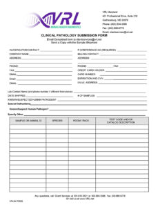 Printable Submission Forms - VRL Diagnostics